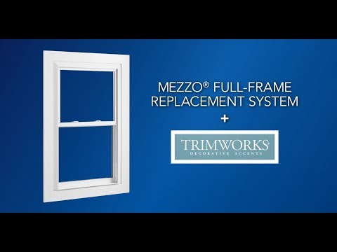 Mezzo Full-Frame Replacement System, featuring Trimworks Decorative Window Accents