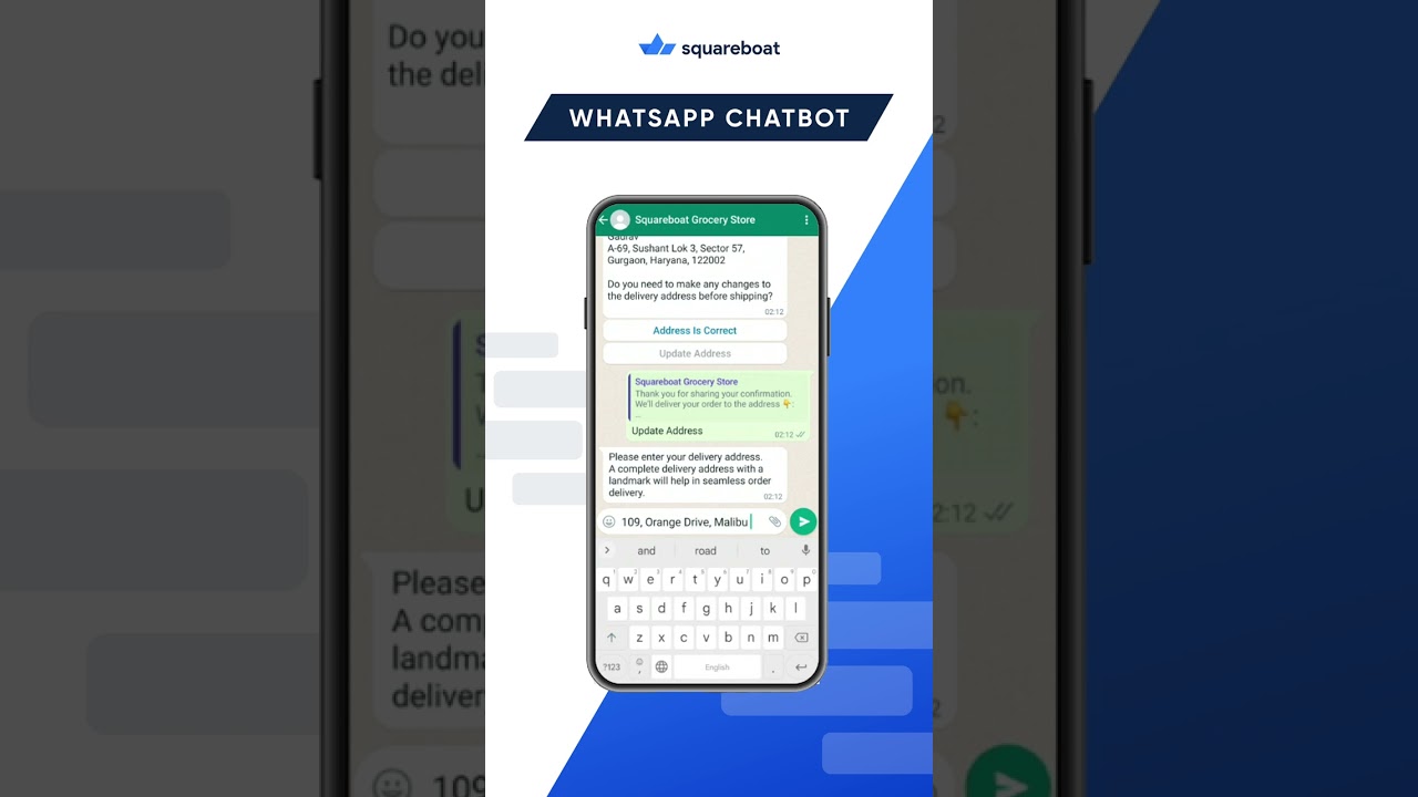 Presenting WhatsApp Chatbot Service by Squareboat