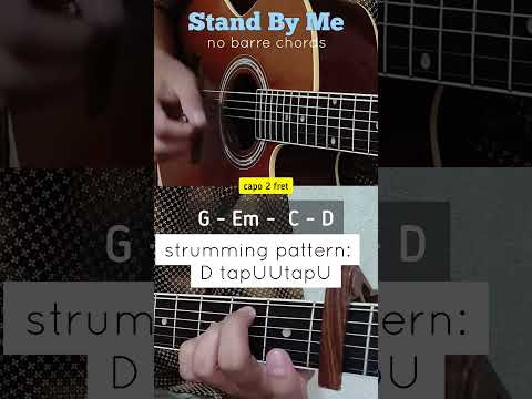 no barre chords - stand by me #guitar #guitartutorial