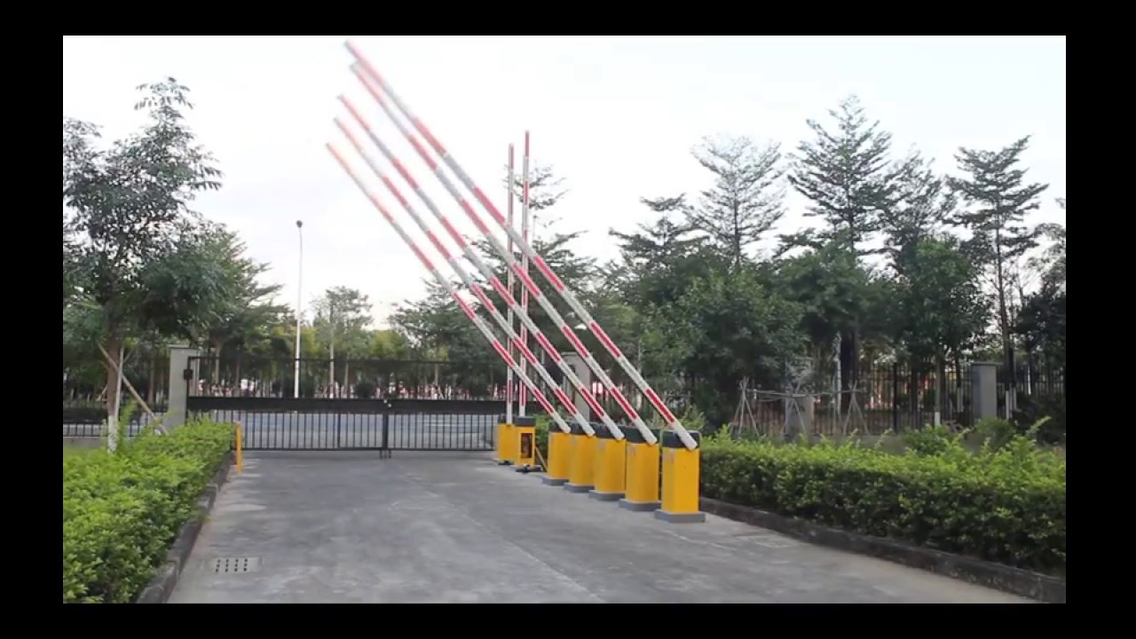 Boom barrier automatic RFID parking.