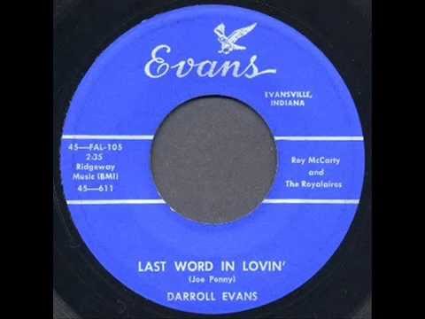 DARROLL EVANS - Last Word In Lovin'