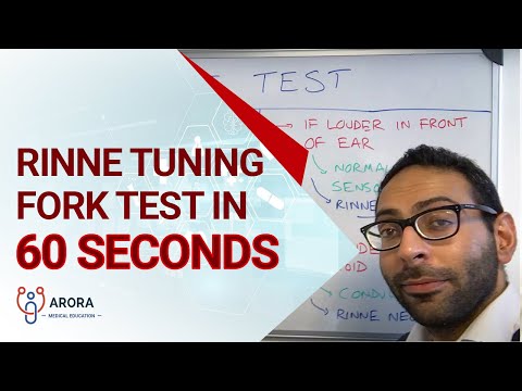 Rinne tuning fork test in 60 seconds