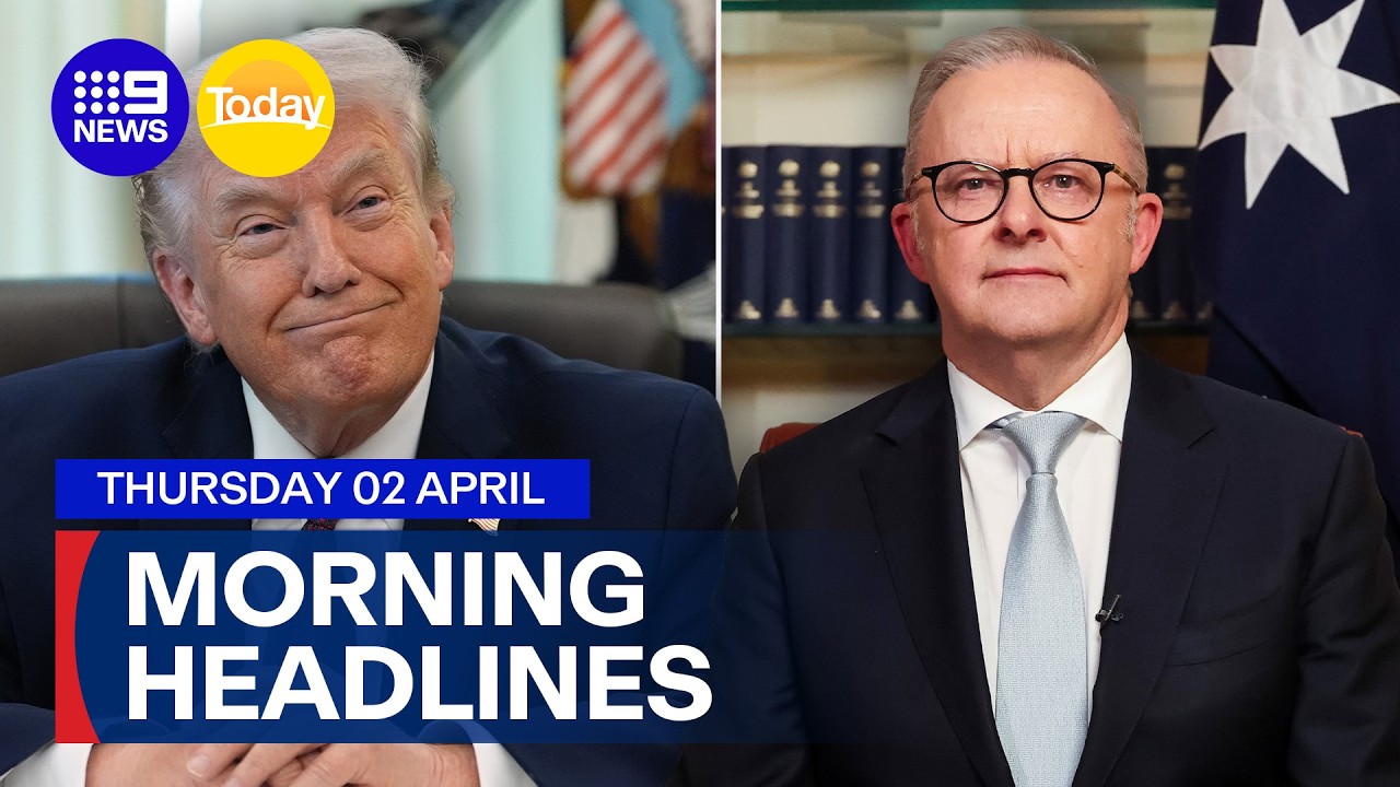 Reactions to Albanese national address; Donald Trump set to address the world | 9 News Australia