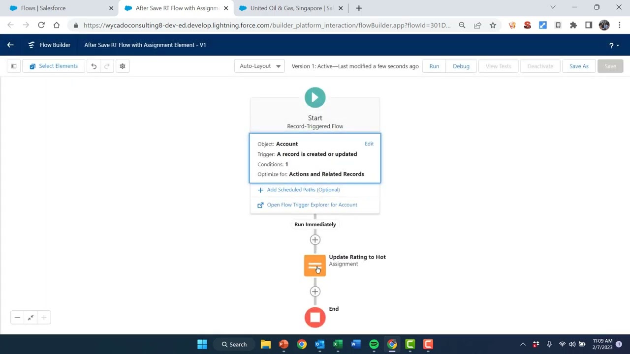 Assignment Element with Before and After-Saved Record Triggered Flows
