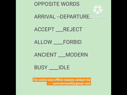 Opposite words and meanings... English words and meanings..