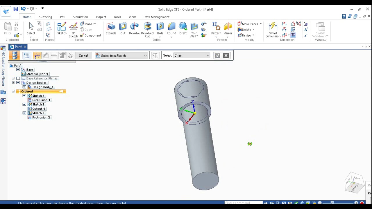 Siemens Solid Edge Threading command Tutorial