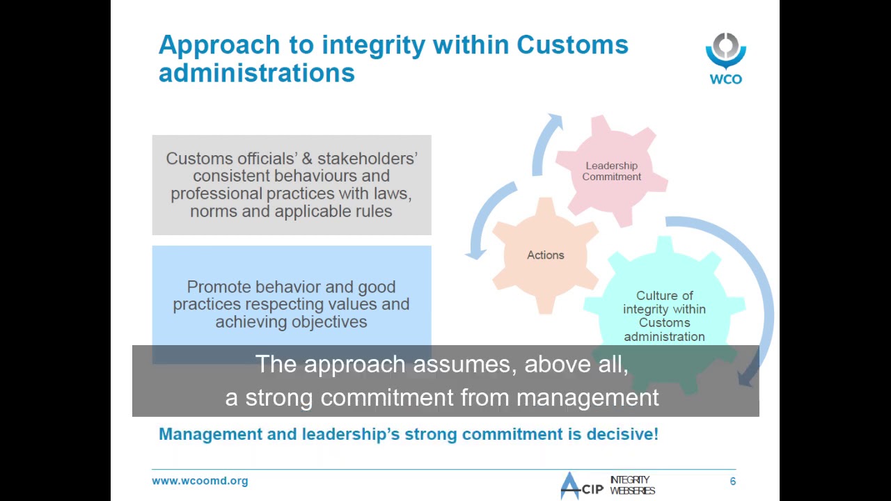 WCO Integrity Webseries: How can we build a culture of integrity in Customs?