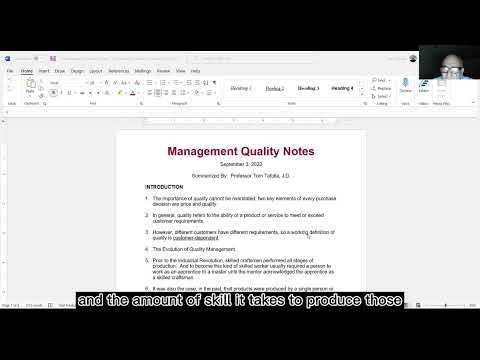 What is the meaning of Quality Management? USJ 2022MBA Operations Management