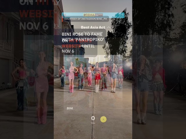 BINI among Best Asia Act nominees in 2024 MTV Europe Music Awards