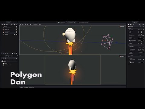 Godot Engine – missile model and 3D particle effect. – GoGo Simple