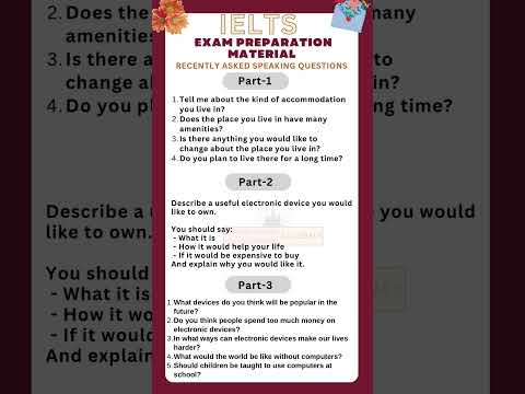 IELTS Speaking questions recently asked | IELTS exam #shorts