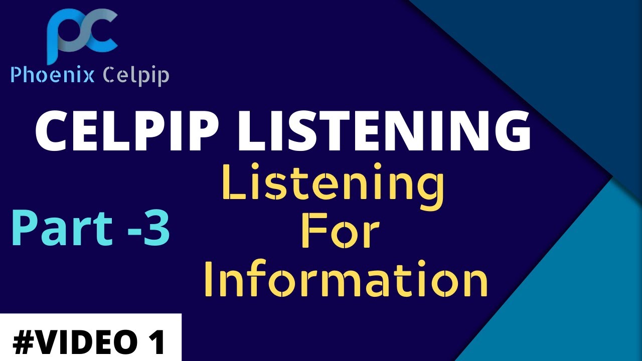 Celpip Listening Test Part - 3 | Listening For Information | Celpip Exam Listening Practice