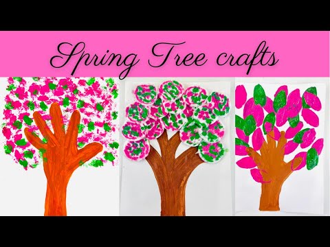 3 Easy Spring Tree crafts for kids🌷🌻🌸 | Spring craft ideas🌷🌻🌸 - Crafts with Toddler