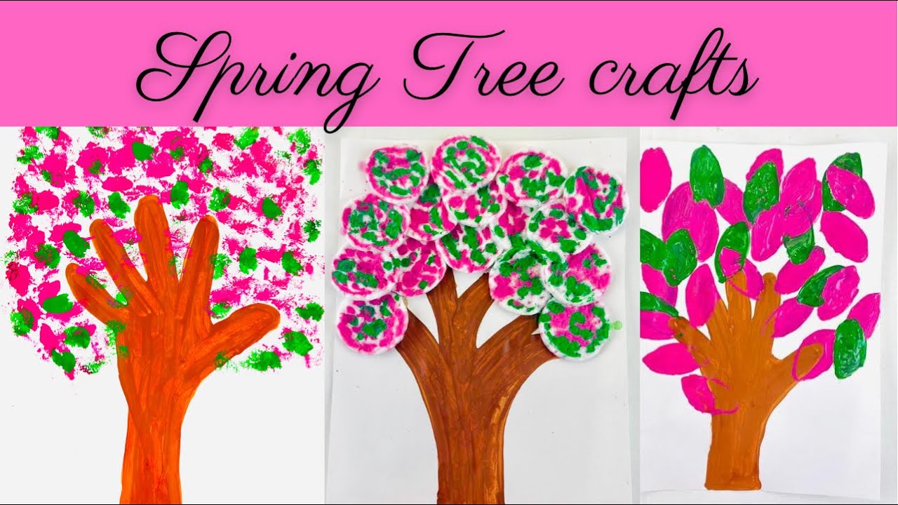 3 Easy Spring Tree crafts🌷🌻🌸 | Spring craft ideas🌷🌻🌸 @CraftswithToddler #spring #springvibes