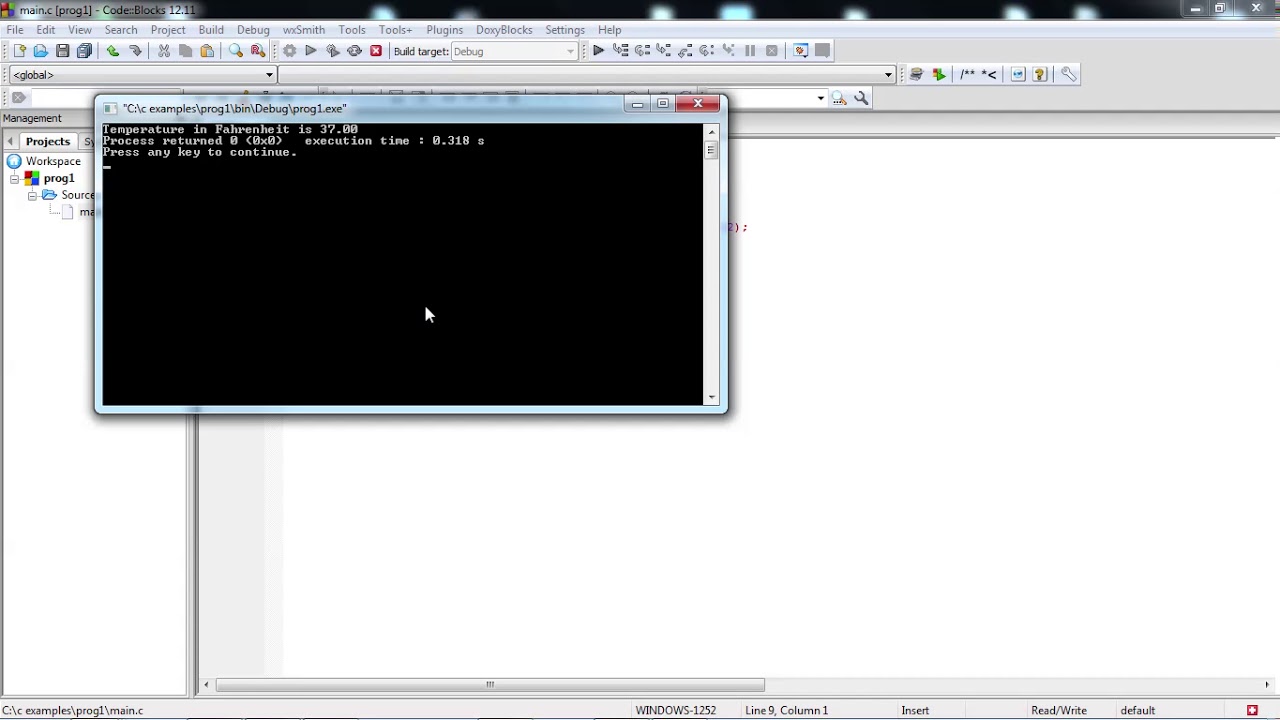Test code using code blocks part1