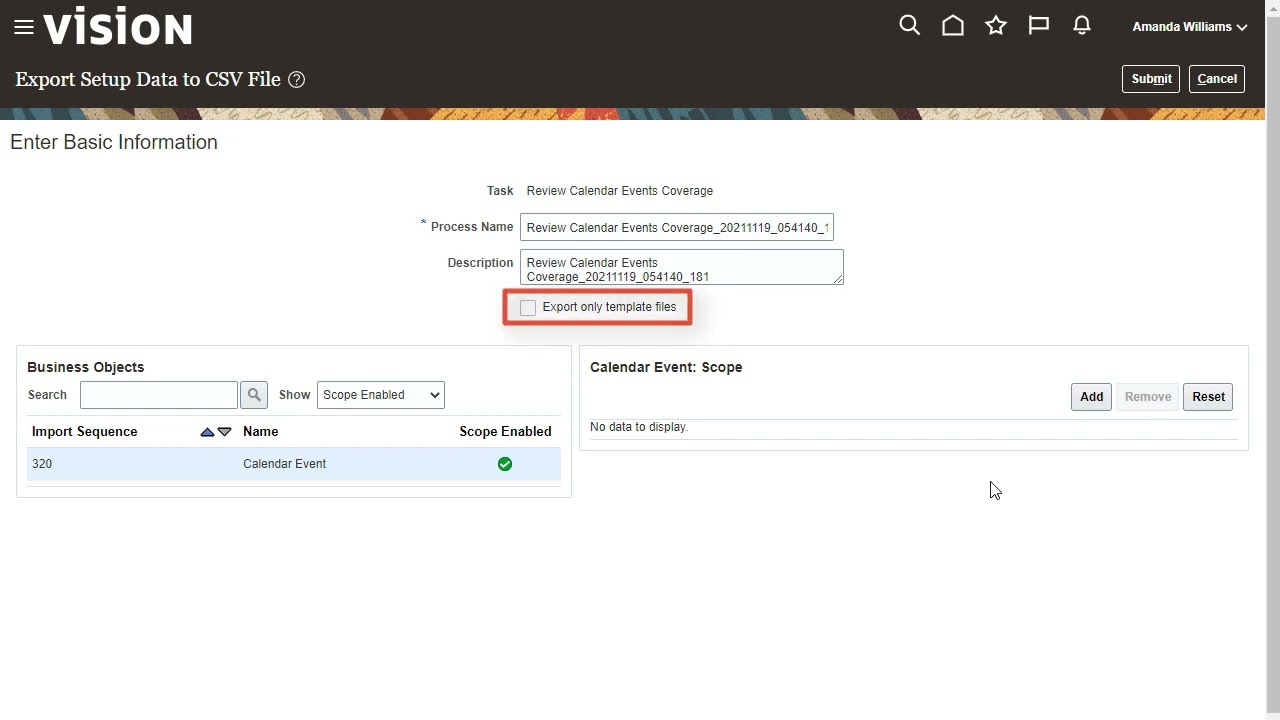 Setup | Export and import task setup data using CSV files