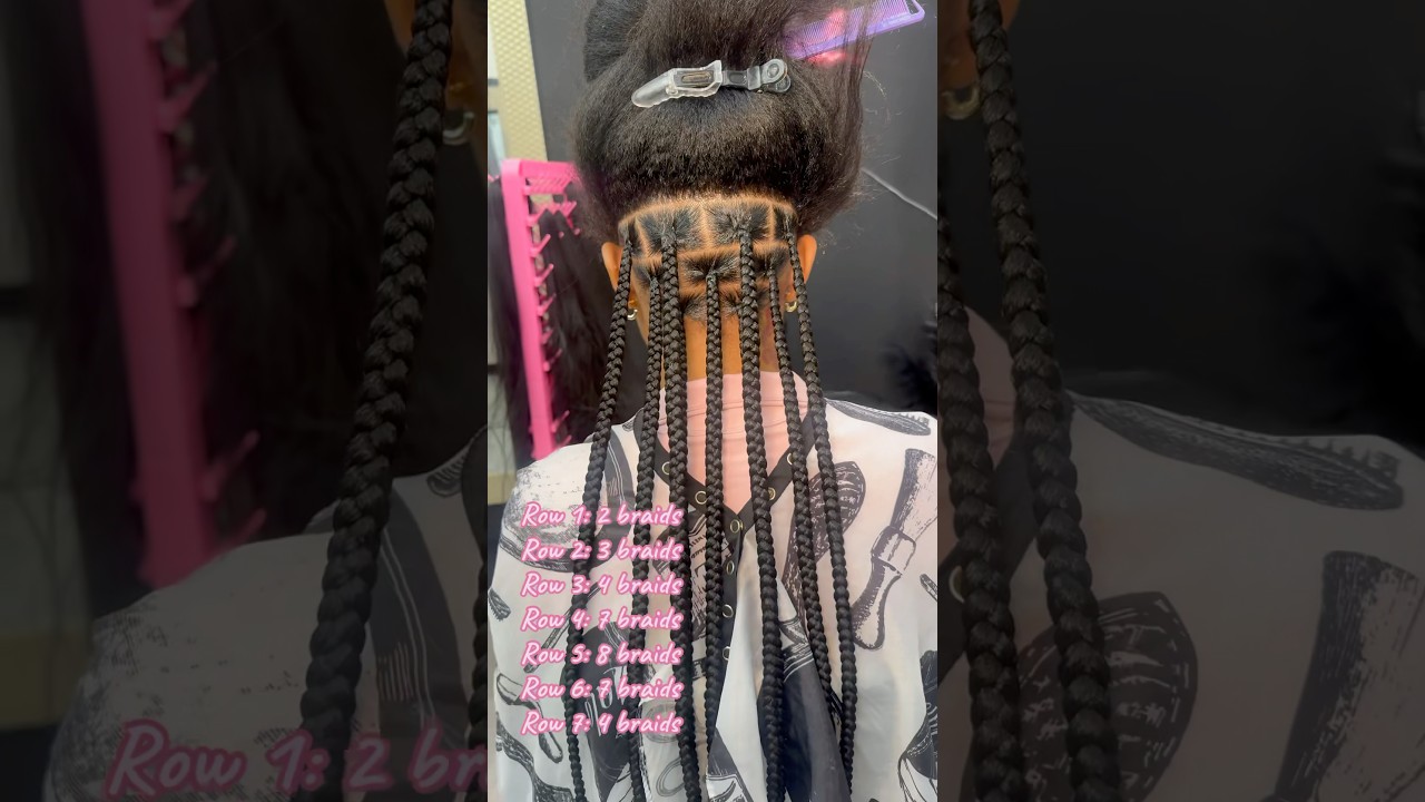 Enjoy my parting map of my Medium Knotless Braids💕 #shorts #mediumknotless #knotlessbraids #braids