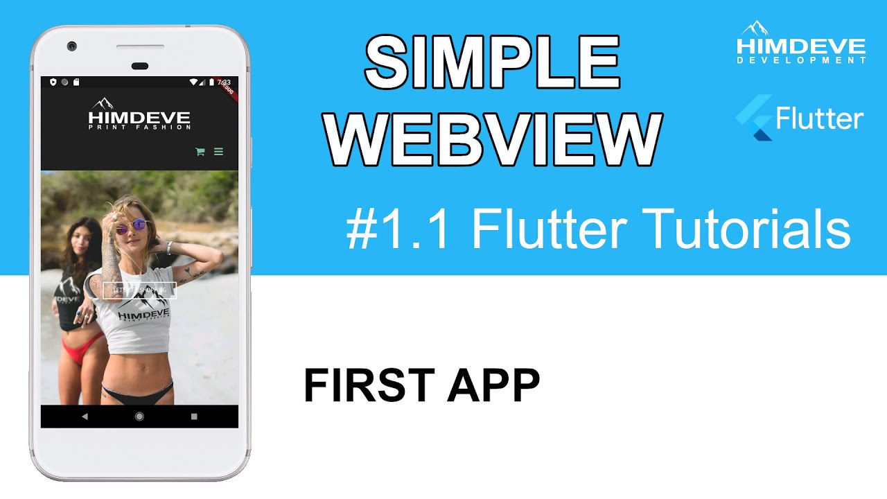 FLUTTER Tutorial - Simple WEBVIEW | First App - The Complete Flutter Beginner’s Course | #01