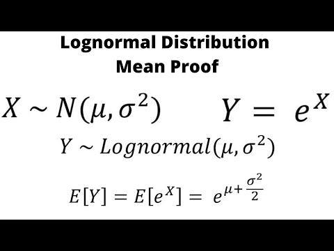 Lognormal Distribution Mean Proof
