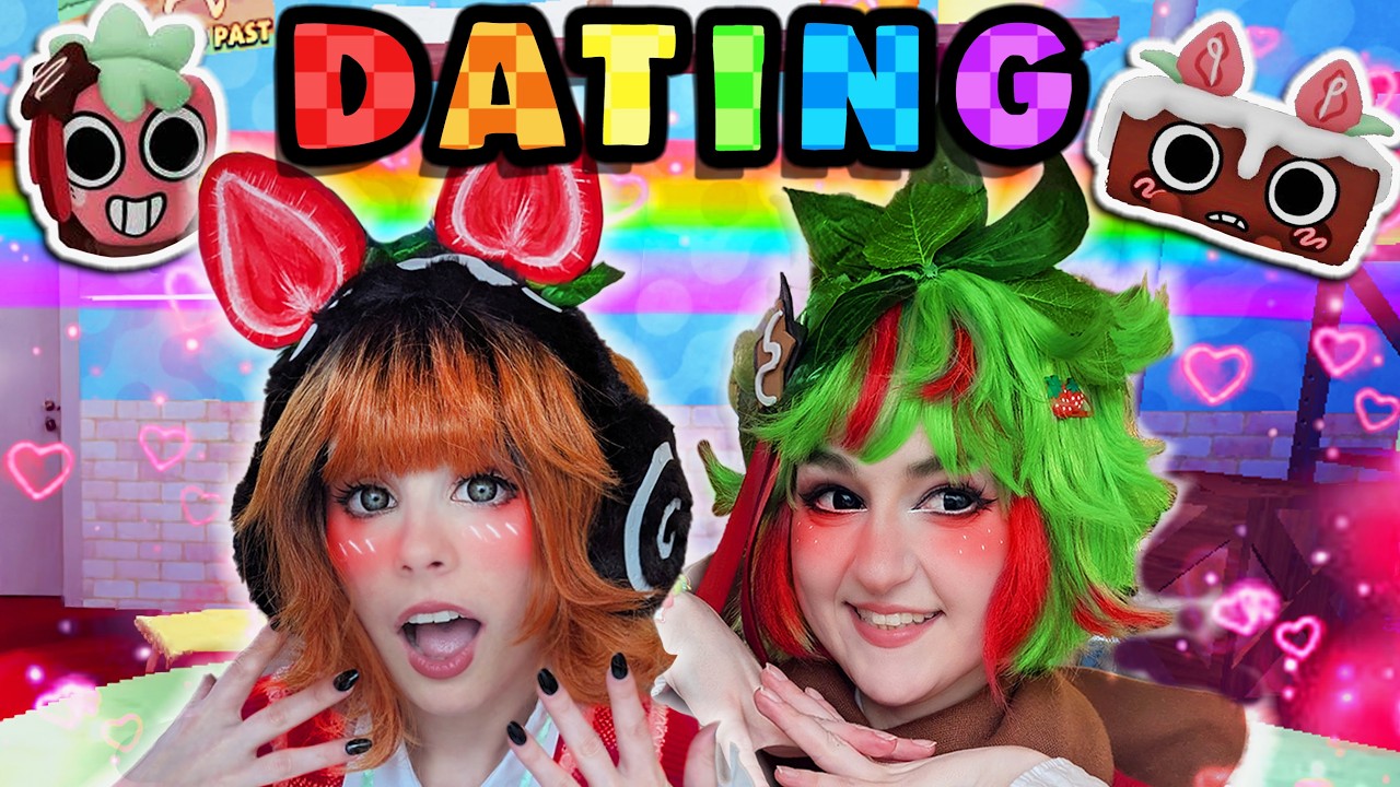 We cosplayed Sprout & Cosmo in Public! (dandy's world date)🍓