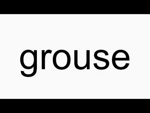 How to pronounce grouse