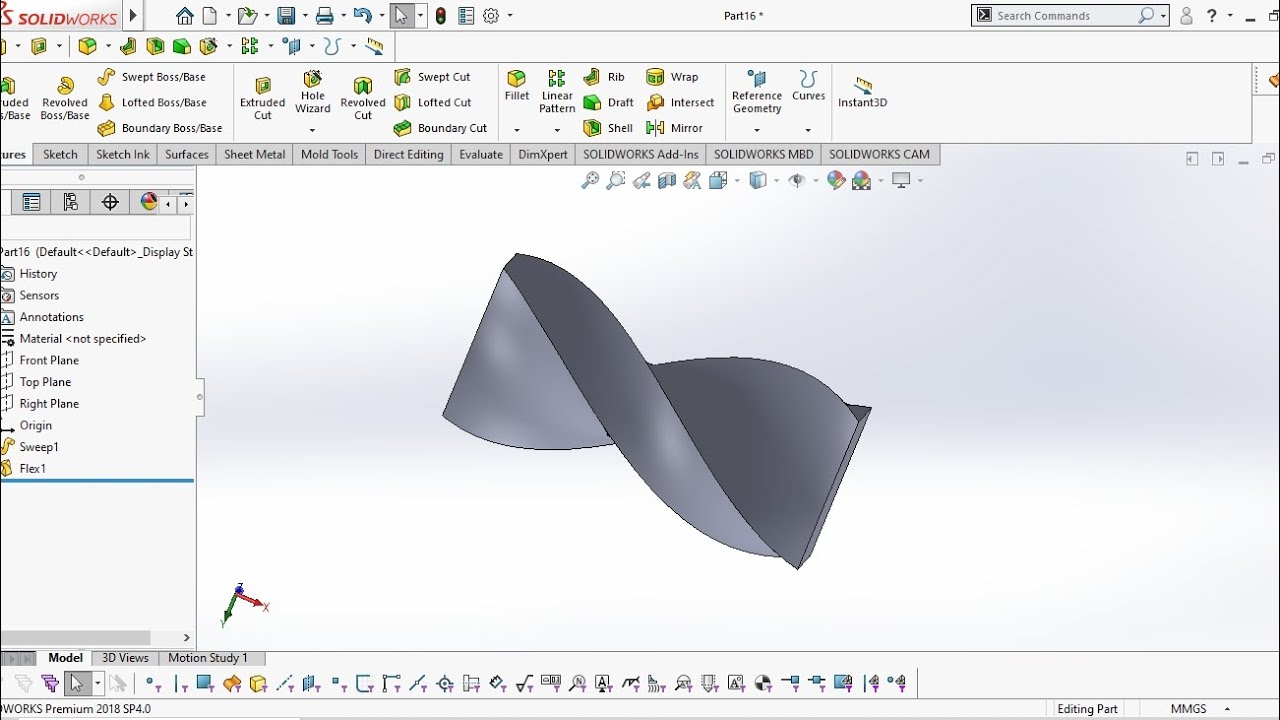 How to use the flex command in Solid works|Create the Twisted Objects in SOLIDWORKS