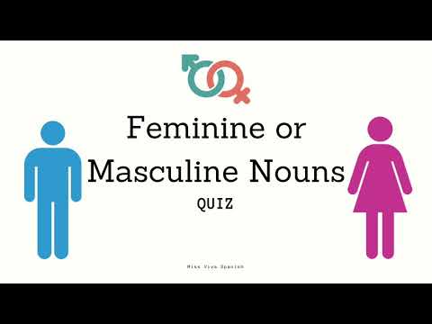 Femenine and Masculine Nouns in Spanish | Practice Quiz