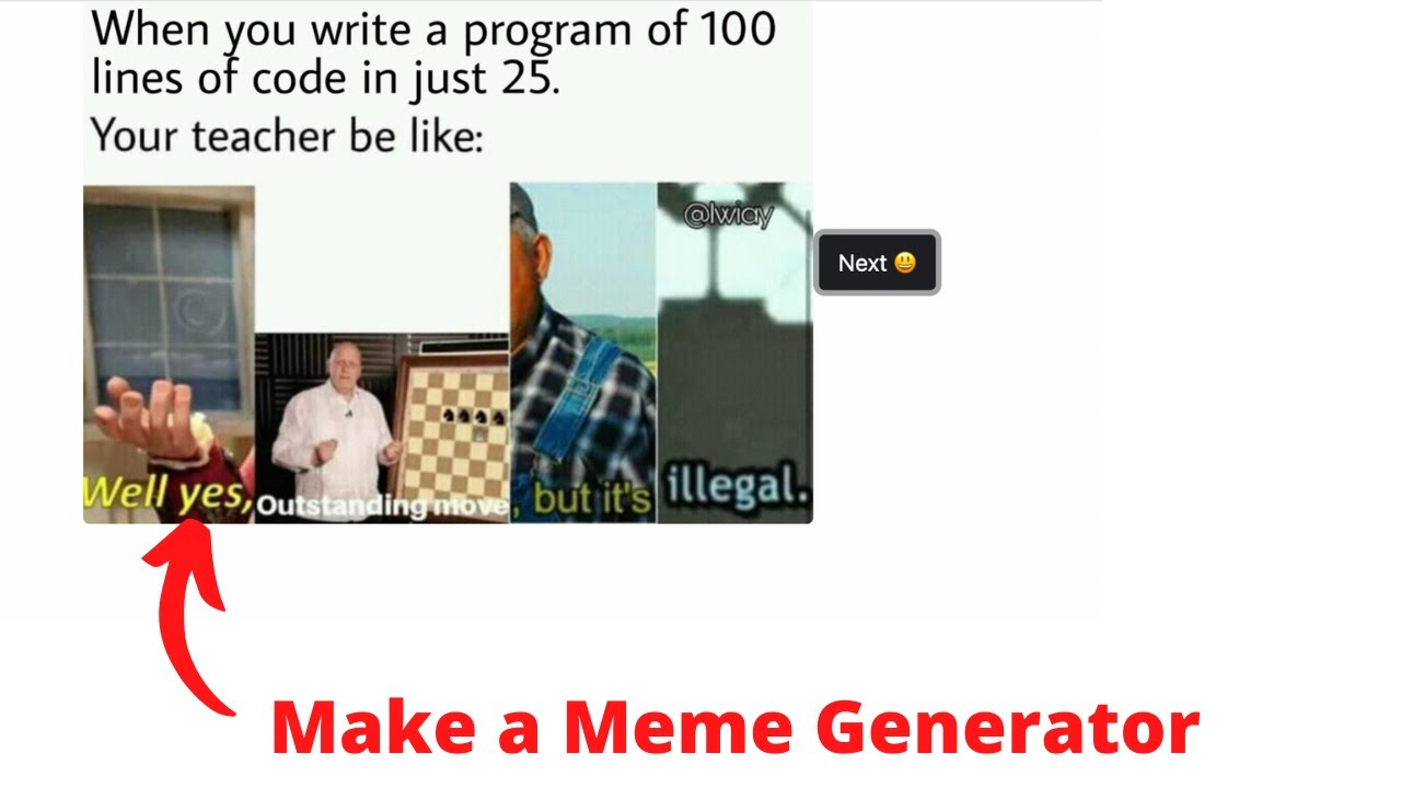 How to make random meme generator in HTML CSS and JavaScript