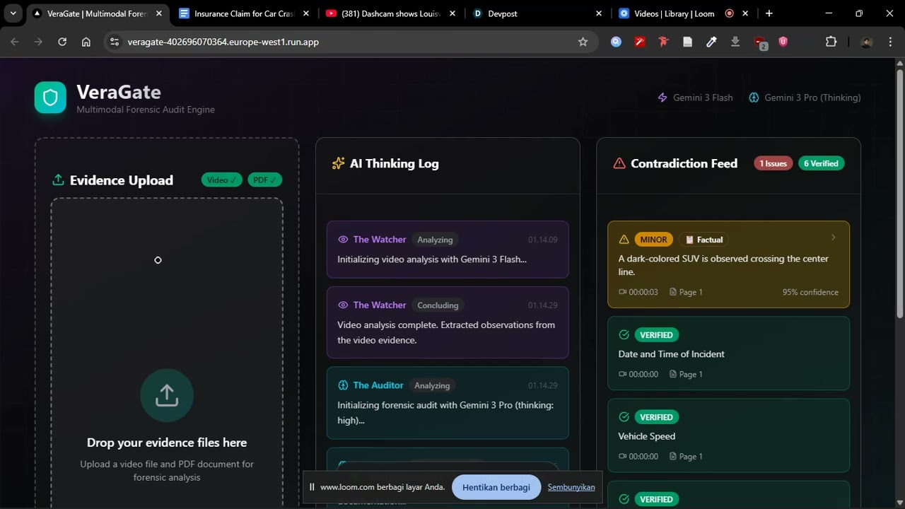 Veragate: Multimodal Forensic AI Agent | Gemini 3 Devpost Hackathon Submission