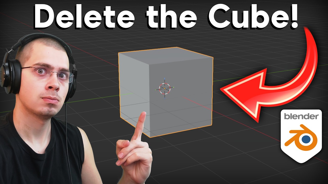How to Delete the Default Cube (Blender Tutorial)