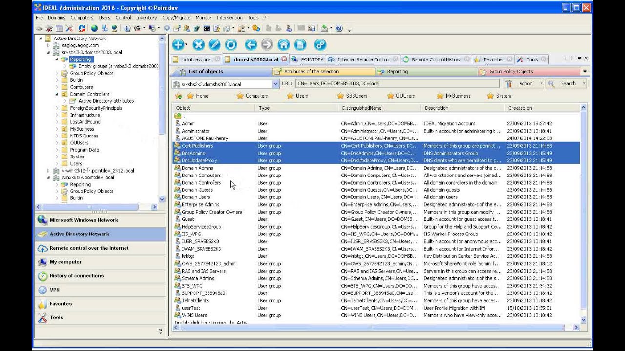 Pointdev - IDEAL Administration (En) - Full Active Directory Management & End-User Support
