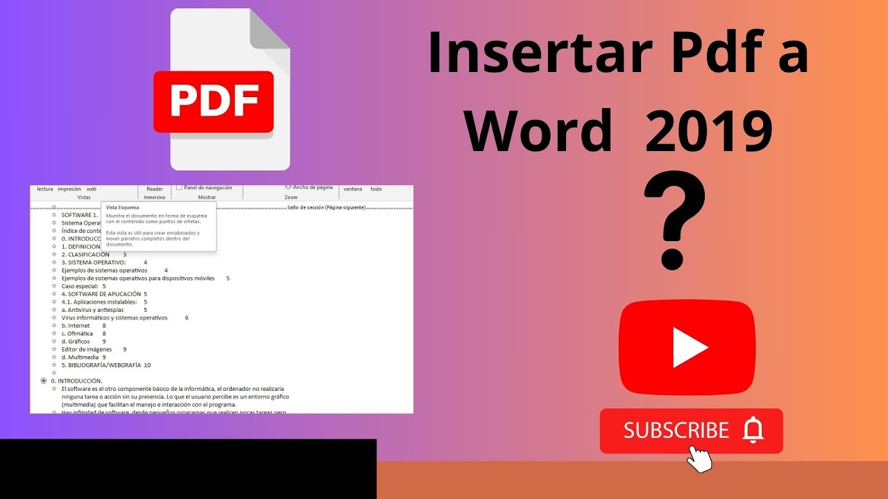 Capitulo 13   Insertar Pdf  en Word 2019