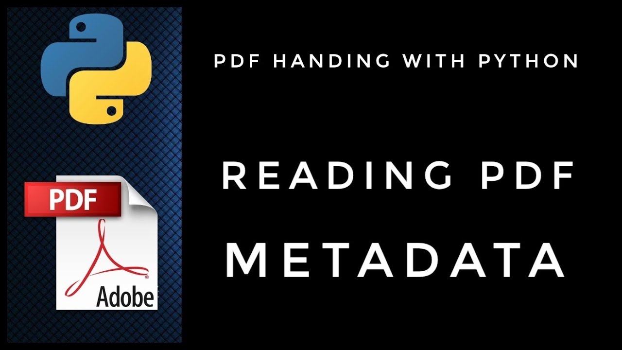 Extracting PDF metadata | PDF handling with python | #pyGuru