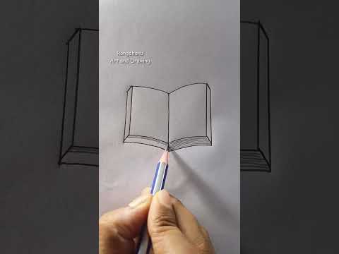 Book Drawing easy #creativeart #easytodraw #rongdhonuartanddrawing
