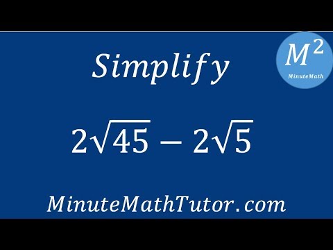 Simplify 2√45-2√5