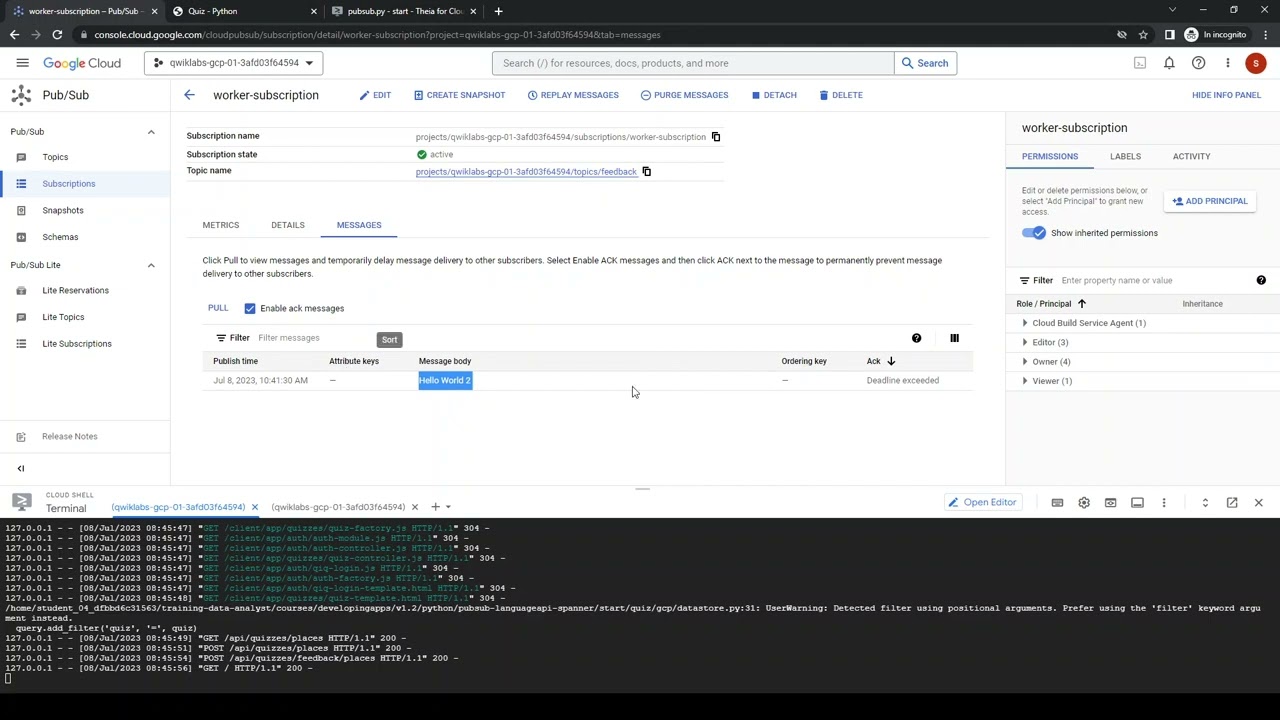Google Cloud Platform: Developing a Backend Service Python vs PubSub