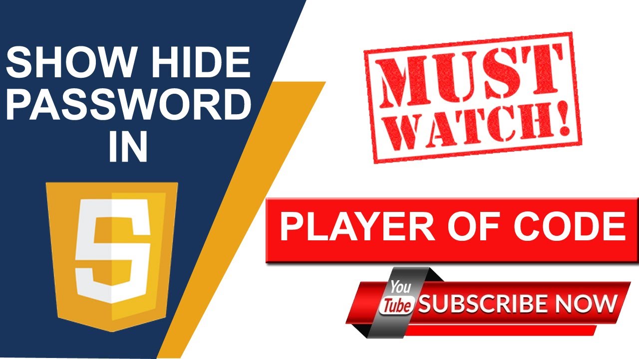 Show Hide Password Using Simple JavaScript||Must Watch
