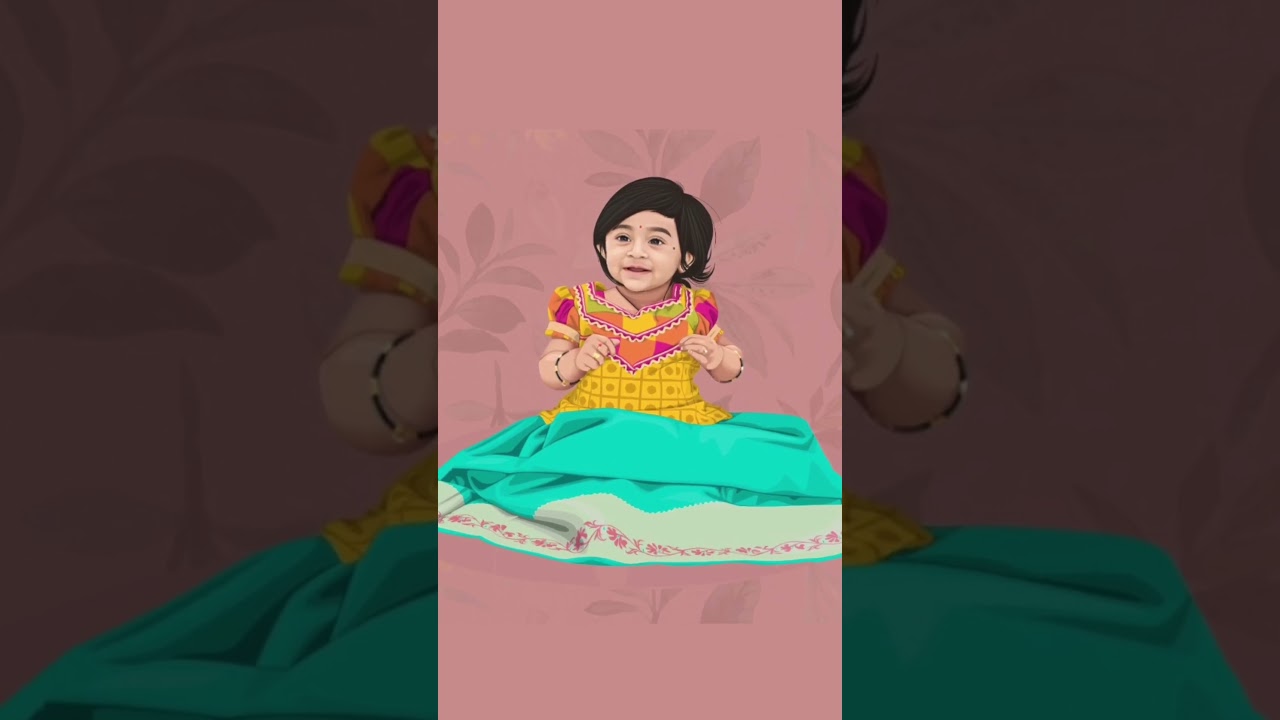 Little Princess Vector Illustration #trendingshorts #youtubeshorts