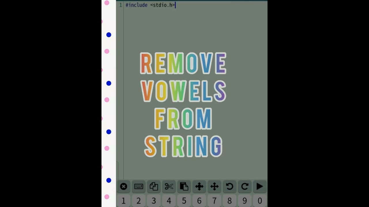 Remove all Vowels from string | C program | #shorts #coding #programming #code #string