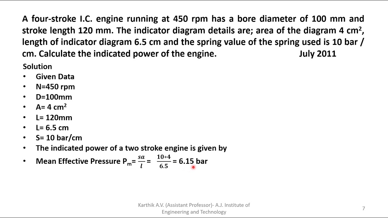 VTU EME Module 3 IC Engine Problems Class-1