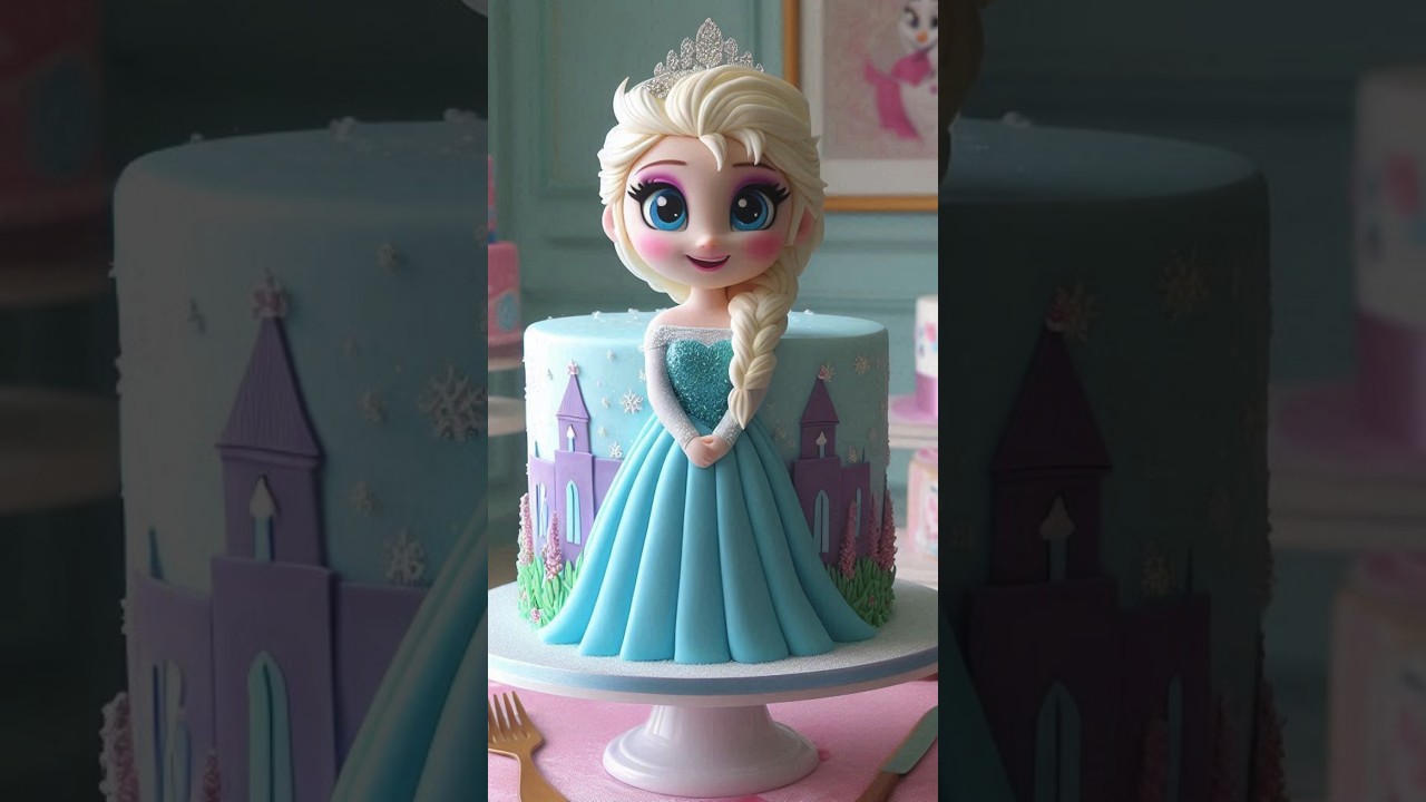 Elsa from Frozen Movie Cake Designs Part 4 #ai #frozen #elsa
