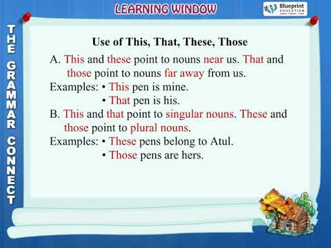 Demonstrative Adjectives | Use of This, That, These, Those | Grammar for Class 5