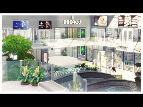 SHOPPING MALL+ CC LINK🍿SIMS 4 SHOPPING MALL+WATERPARK SPEED BUILD FREE DOWNLOAD