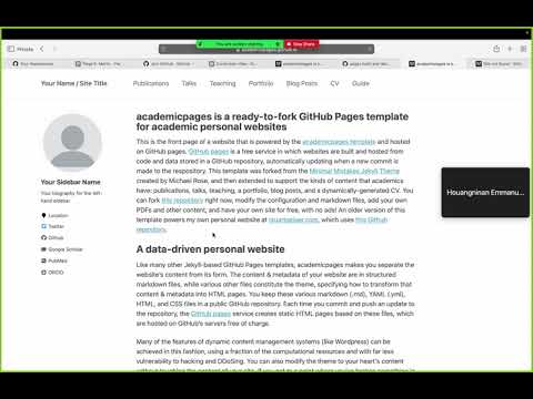 COESSING 2023: Make a personal website with GitHub!