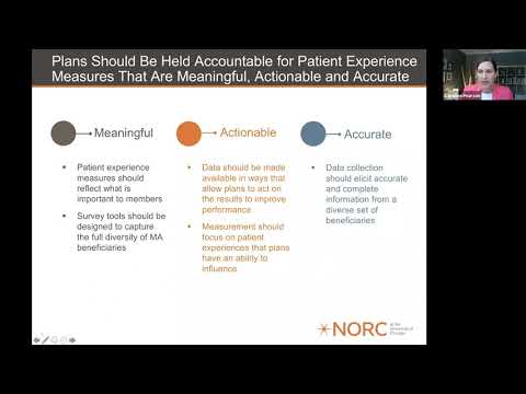 BMA Webinar: "Measuring Patient Experience of Medicare Advantage Beneficiaries"