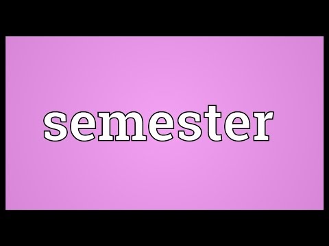 Semester Meaning