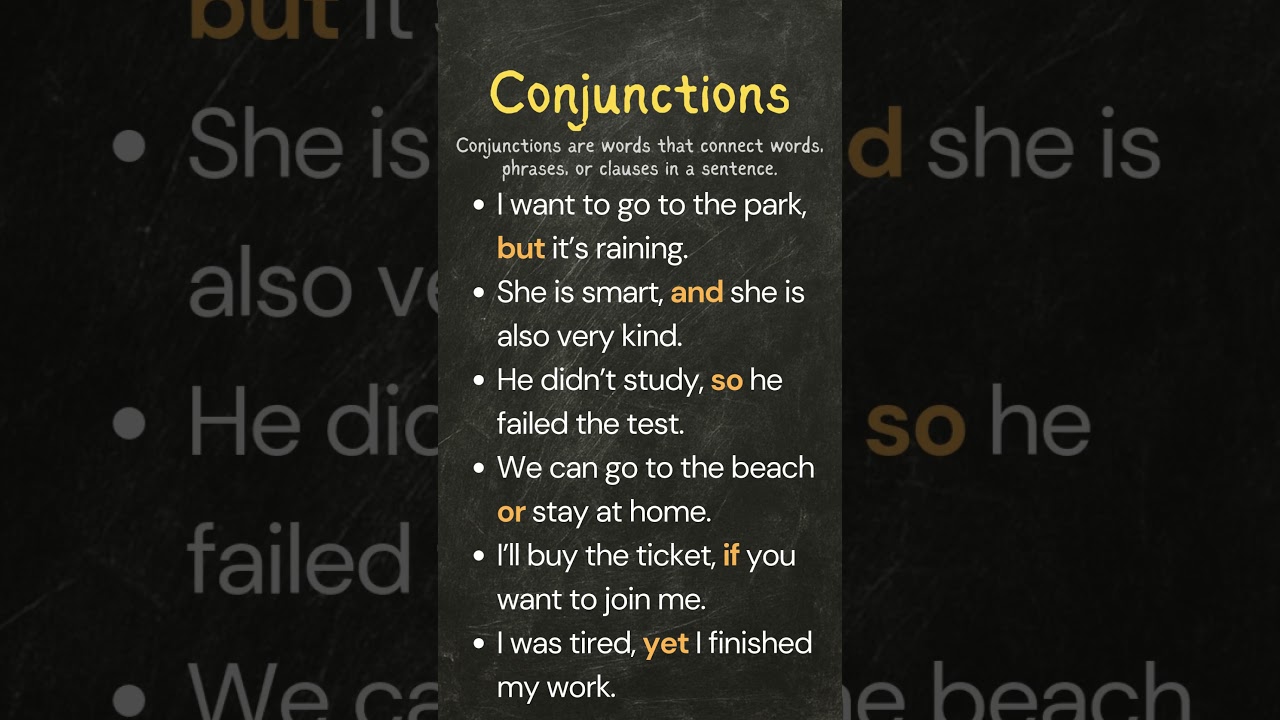 What Are Conjunctions? | 8 Simple Sentences + Easy Definition | Learn English Grammar Fast!