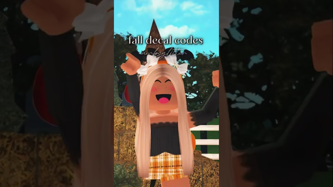 Fall decal codes bloxburg!🧡 #bloxburg #fall #decals