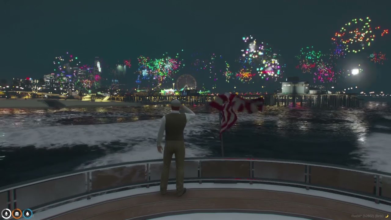 Happy 4th of July | Featuring ops-fireworks script on FiveM