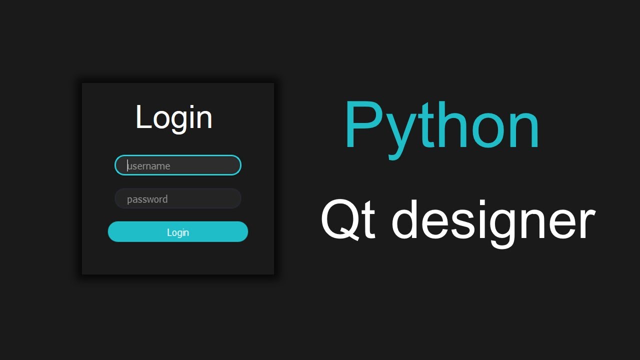 Design a flat login screen | Python | Pyqt5